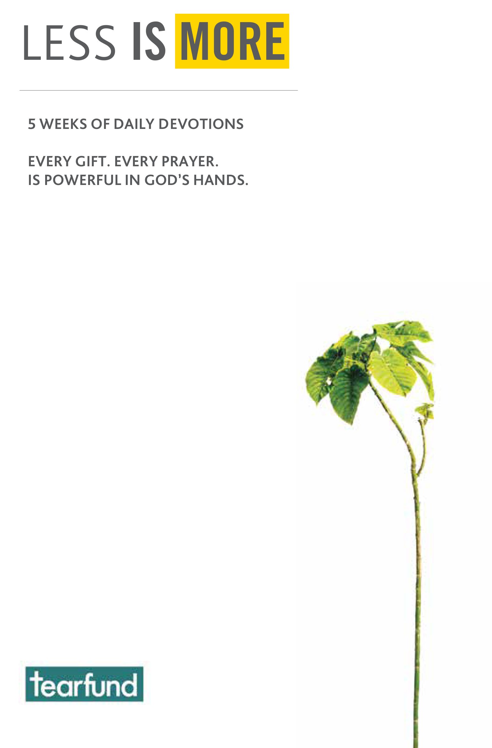 Less Is More Devotional - Tearfund Canada